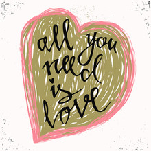 All You Need Is Love Retro Poster Free Stock Photo - Public Domain Pictures