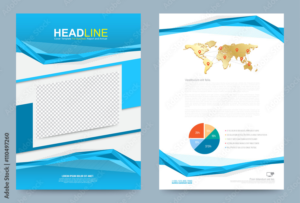 Cover annual report Leaflet Brochure Flyer template A4 size design ...