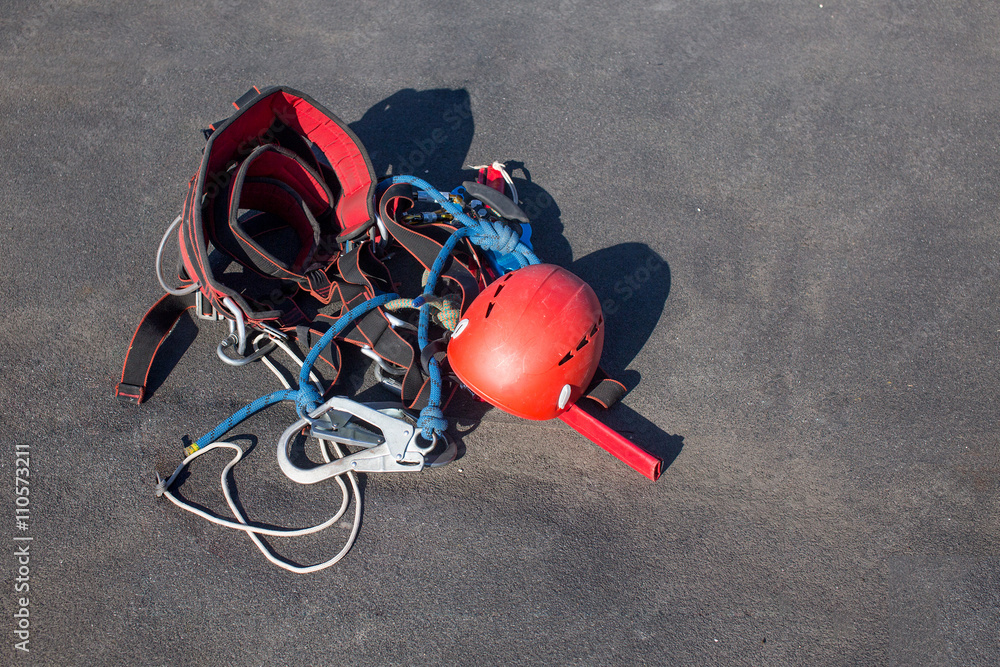 equipment for work at height. Belay devices for industrial climbing ...