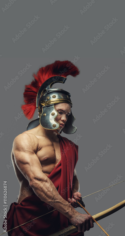 Roman warrior with bow. Stock Photo | Adobe Stock