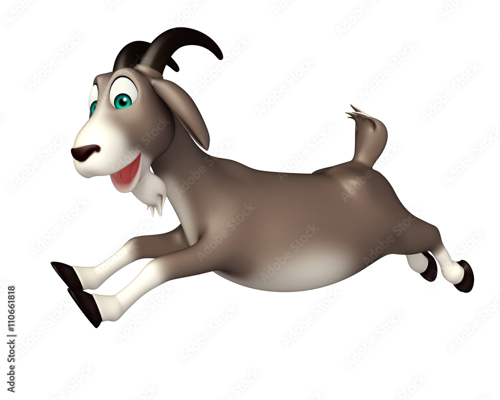 cute Goat funny cartoon character Stock Illustration | Adobe Stock