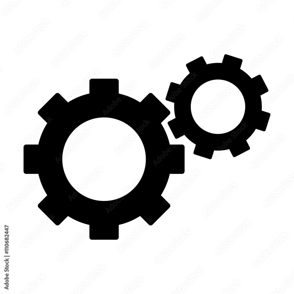 setting icon black on white background Stock Vector | Adobe Stock