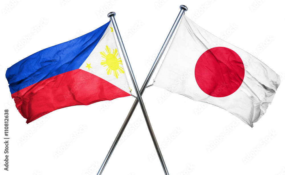 Philippines flag combined with japan flag Stock Illustration | Adobe Stock