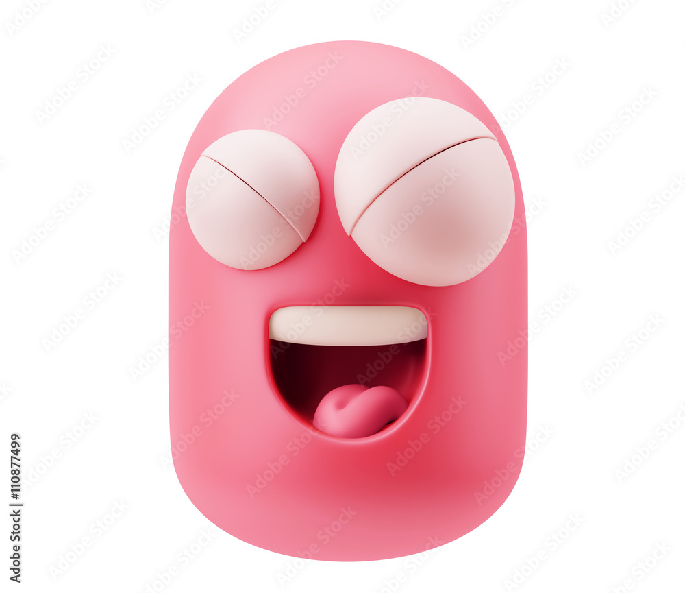 Happy Smiley Emoticon Face 3d Rendering Stock Illustration Adobe Stock