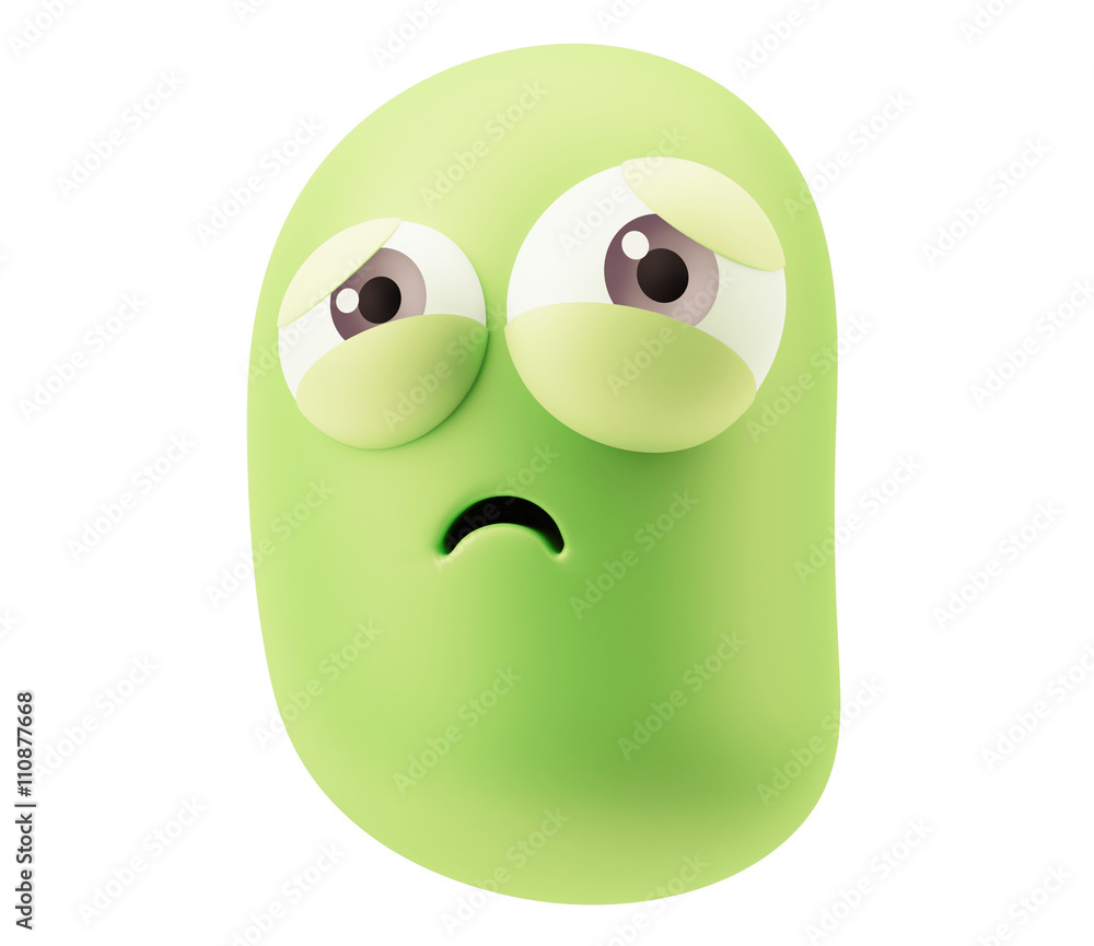 Sorry Emoji Cartoon. 3d Rendering. Stock Illustration | Adobe Stock