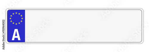 Vorlage Autonummernschild zum Beschriften Österreich Stock-Vektorgrafik ...