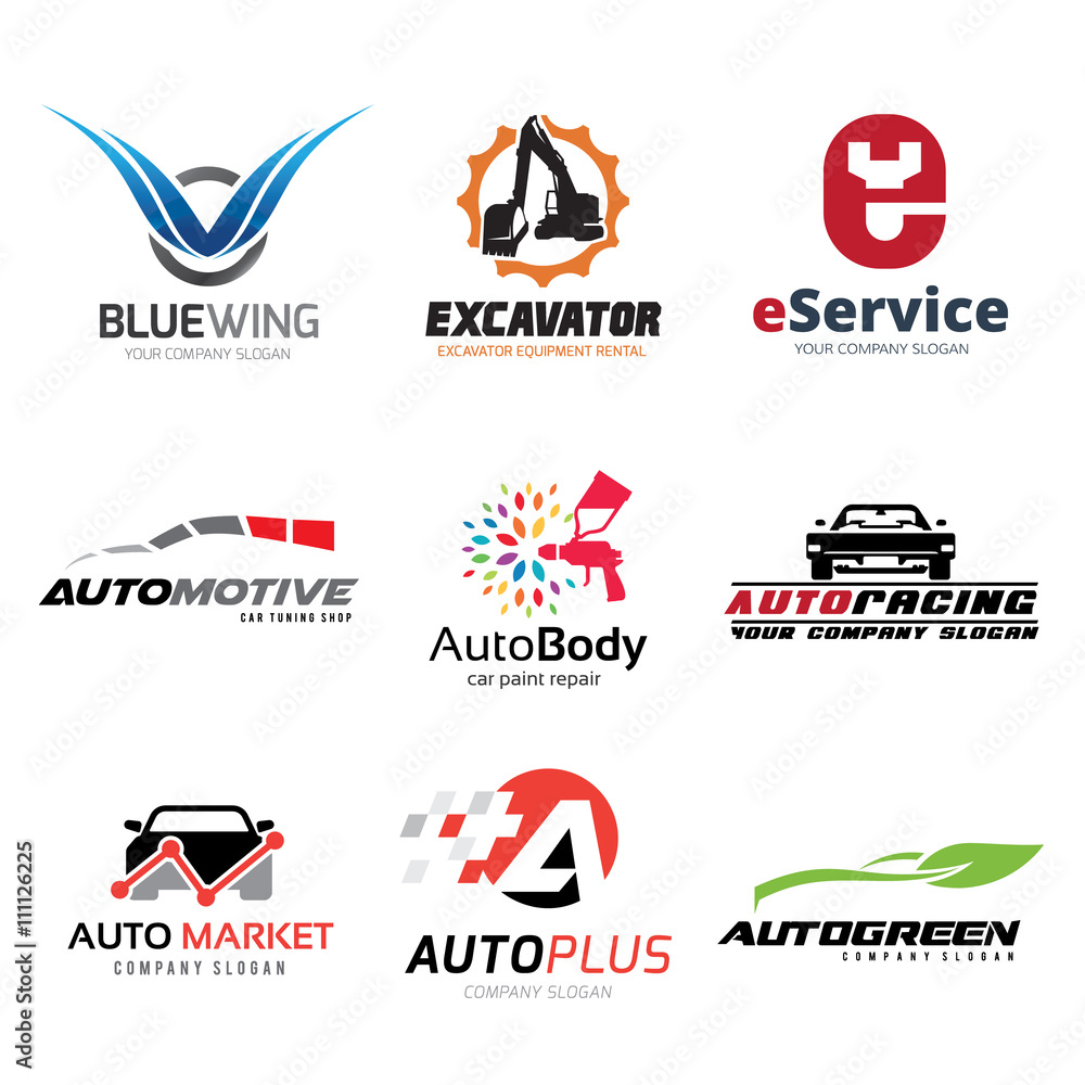 Vector de Stock Logo collection,logo set,automotive logo,skull logo ...
