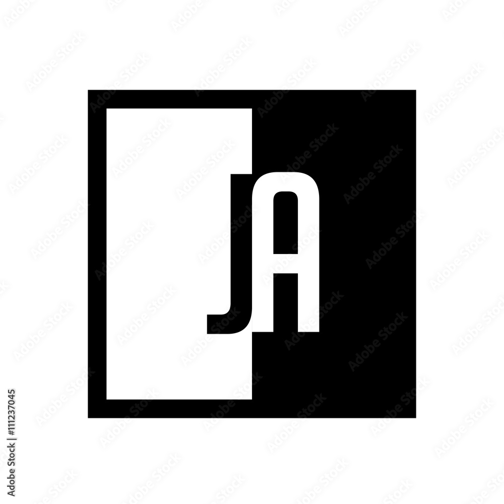 initial square half logo Stock Vector | Adobe Stock