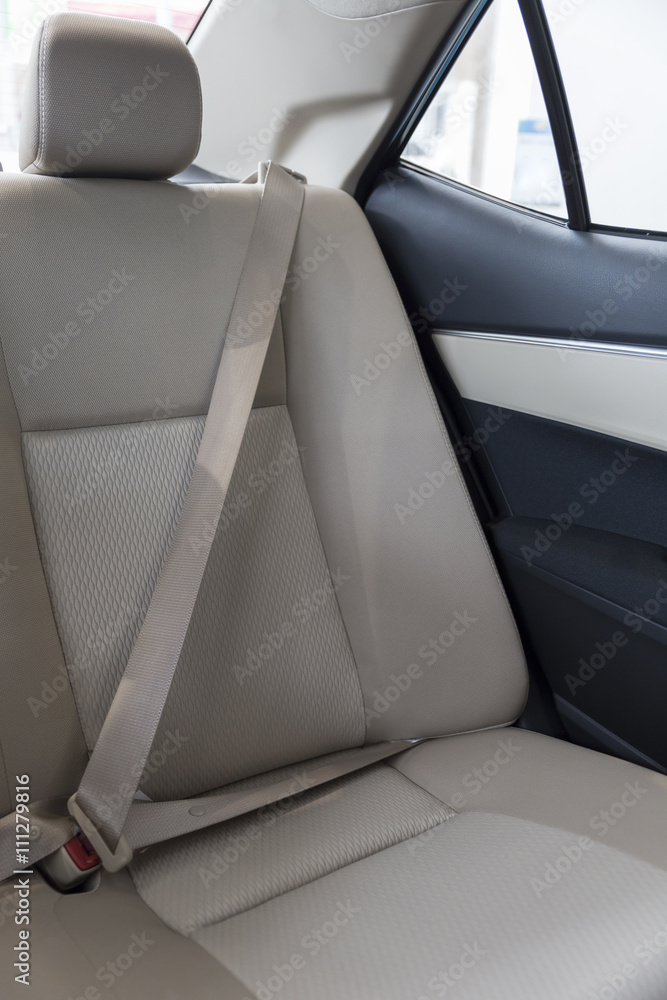 new fabric passenger backseat in car Stock Photo | Adobe Stock