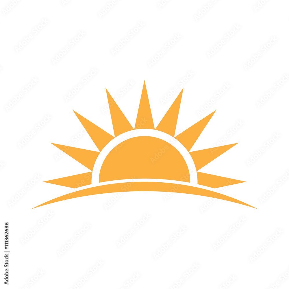 Sunshine logo. Vector graphic illustration Stock Vector | Adobe Stock