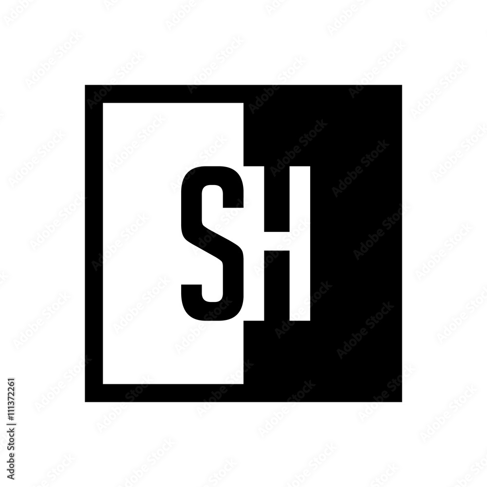 initial square half logo Stock Vector | Adobe Stock