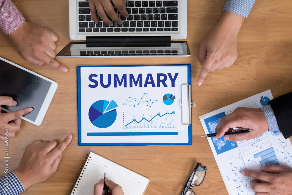 SUMMARY Stock Photo | Adobe Stock