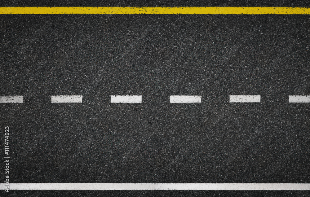 Asphalt road top view. Highway line marks. Stock Photo | Adobe Stock