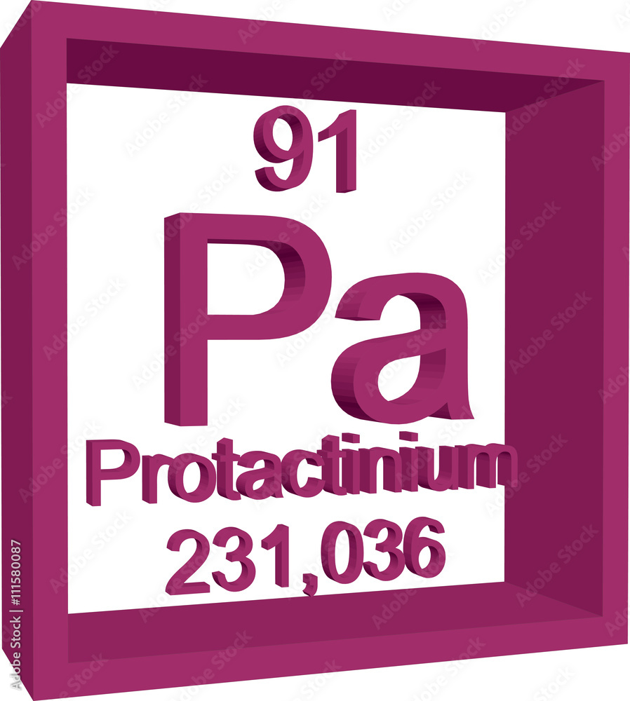 Periodic Table of Elements - Protactinium Stock Vector | Adobe Stock