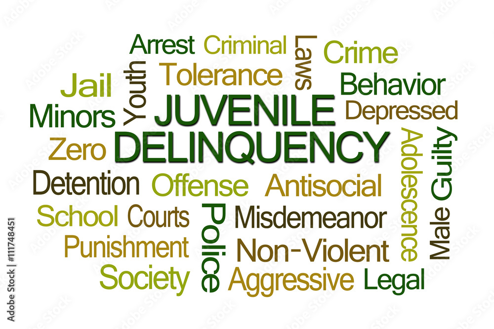 Juvenile Delinquency Word Cloud Stock Illustration | Adobe Stock
