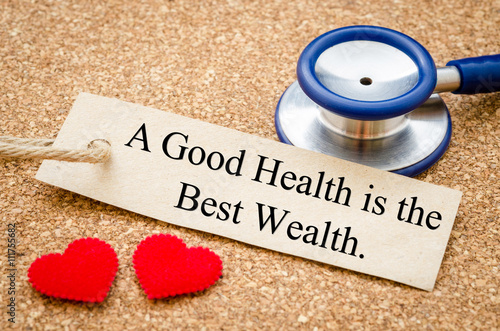 A good health is the best wealth. Stock Photo | Adobe Stock