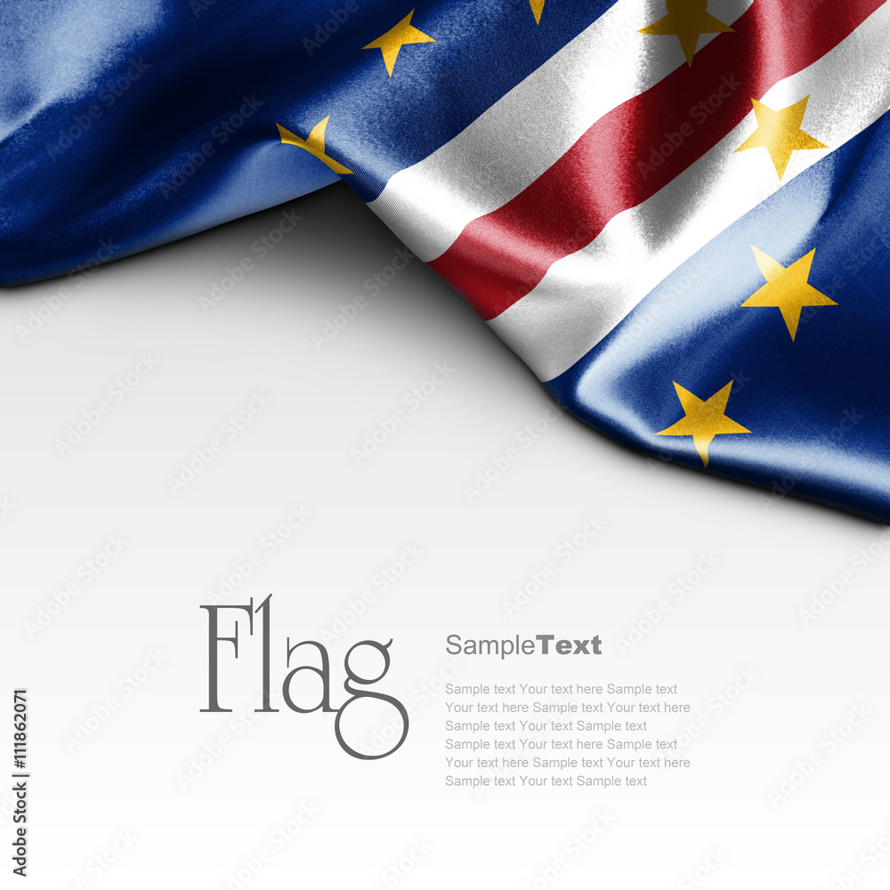 Flag of Cape Verde on white background. Sample text. Stock Photo ...