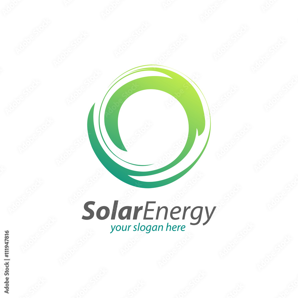 Abstract Circle Solar Technology Logo. Solar energy logo design concept ...