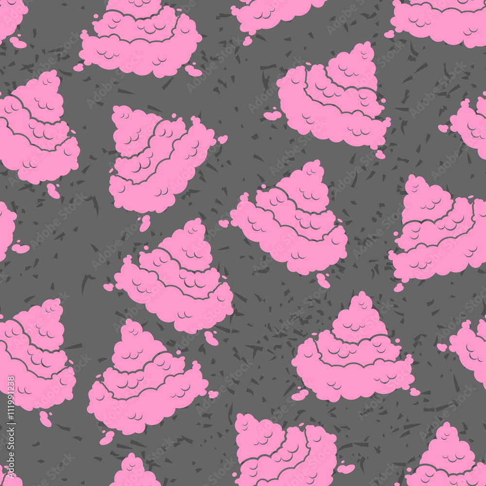 Vector de Stock Pink Turd seamless pattern. Pile of shit ornament. Poop ...
