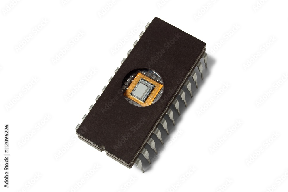 Old computer chip Stock Photo | Adobe Stock