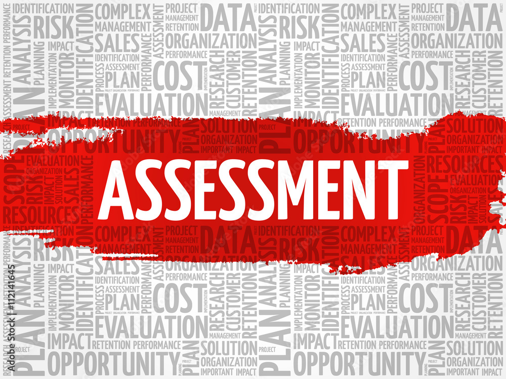 Assessment word cloud, business concept Stock Vector | Adobe Stock