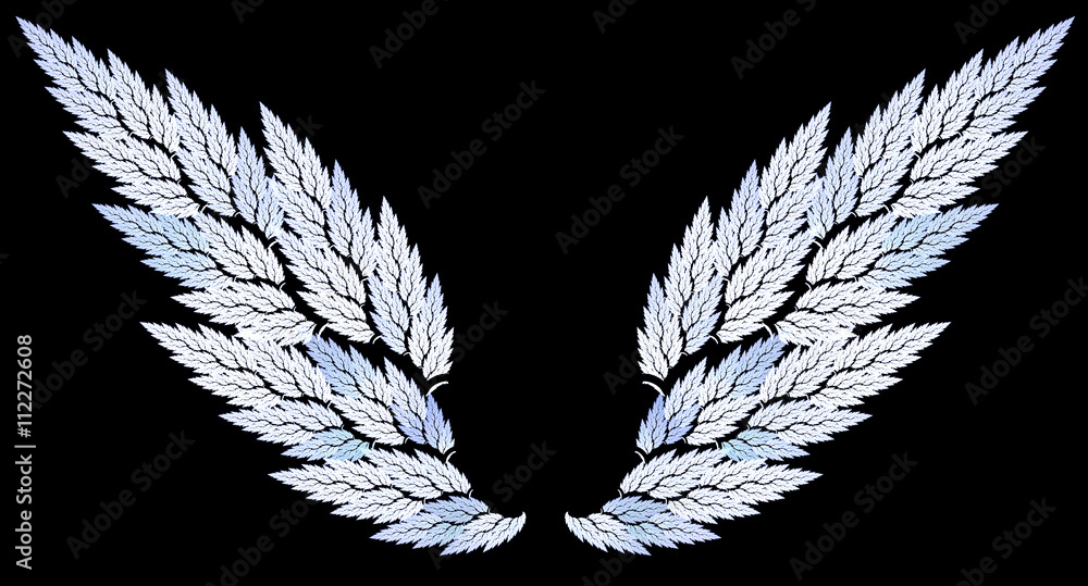 Fractal wings illustration Stock Illustration | Adobe Stock