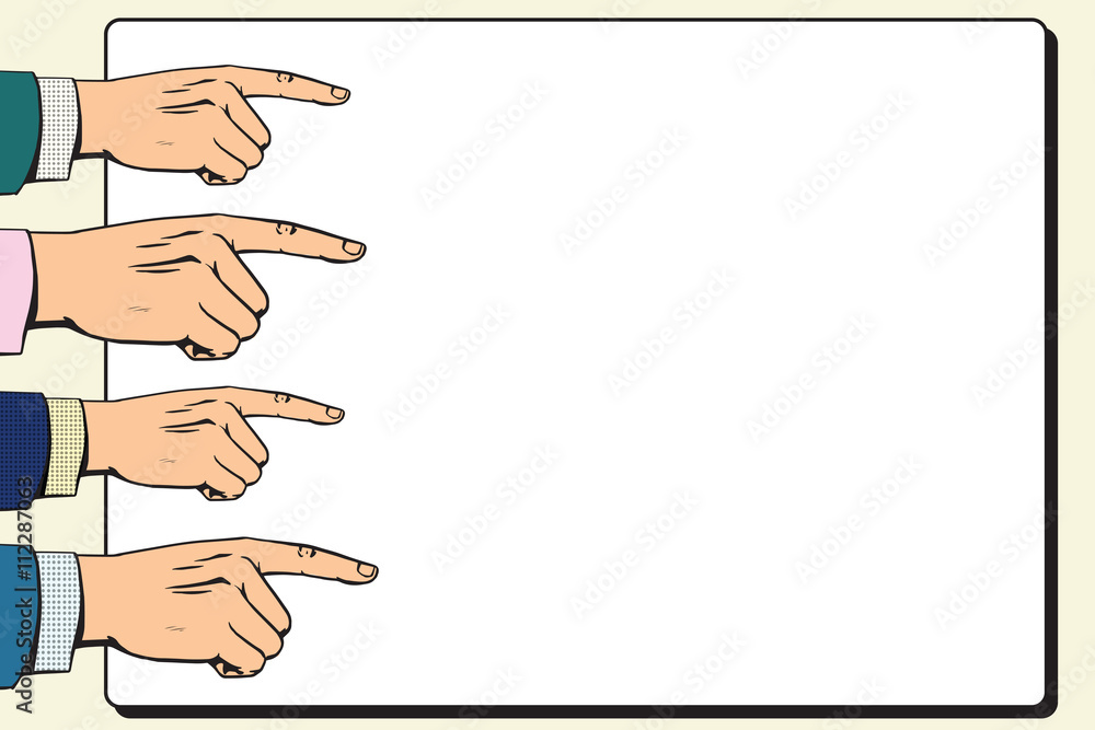 Hands index finger pointer poster Stock Vector | Adobe Stock