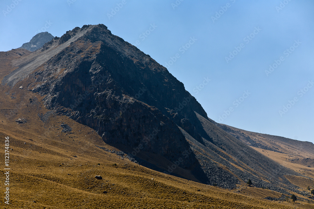 Volcano Nevada de Toluca with lakes inside crater in Mexico Stock Photo ...