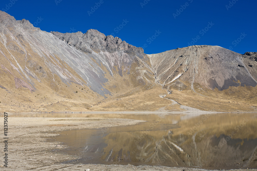 Volcano Nevada de Toluca with lakes inside crater in Mexico Stock Photo ...
