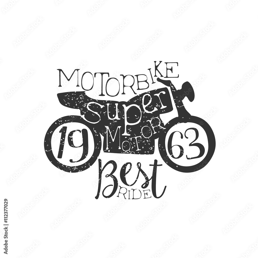 Super Motor Vintage Emblem Stock Vector | Adobe Stock