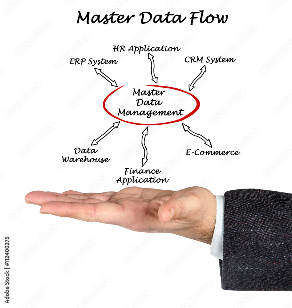 Diagram of Master Data Flow Stock Photo | Adobe Stock
