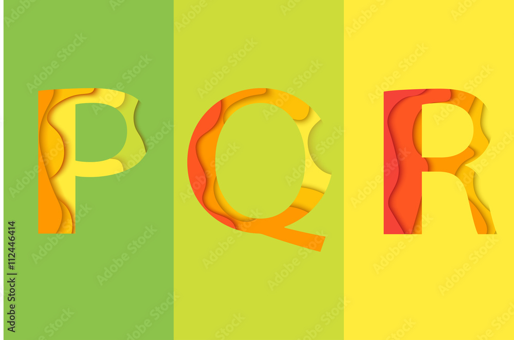Letter PQR template Stock Vector | Adobe Stock