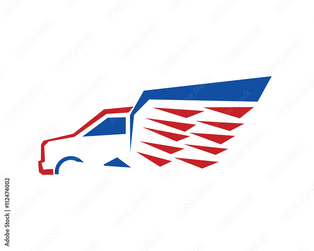 Delivery Logo Symbol - National Flyer Courier Stock Vector | Adobe Stock