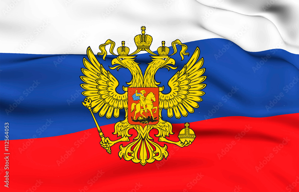 russian coat of arms. 12 june. Happy Russia day! Stock Illustration ...
