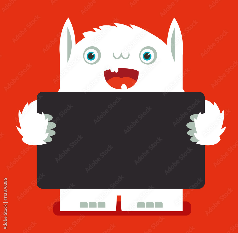 illustrated monster, vector illustration, poster, banner, sign Stock ...