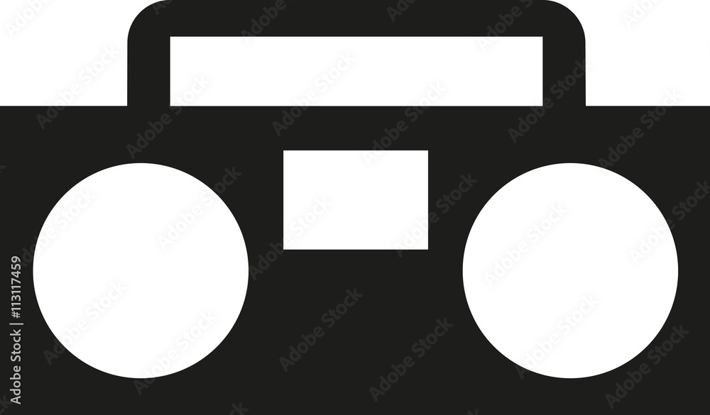 Ghettoblaster pictogram Stock Vector | Adobe Stock