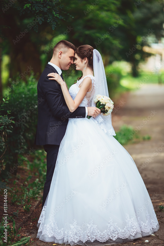 beautiful wedding, husband and wife, lovers man woman, bride and groom ...