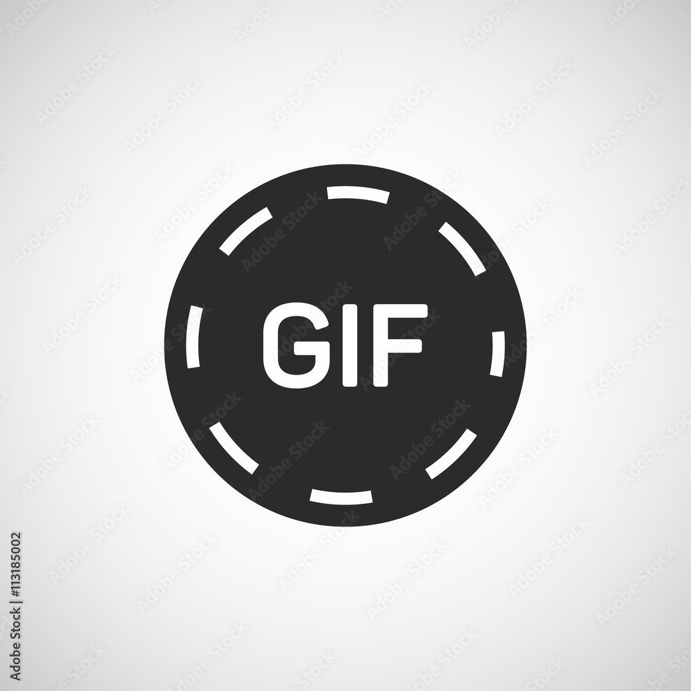 gif animation button icon Stock Illustration | Adobe Stock