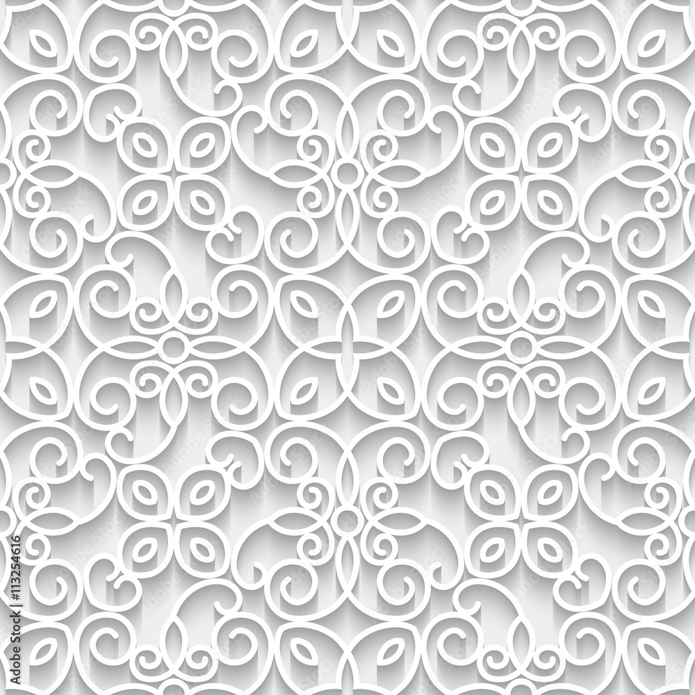 Cutout paper lace texture, seamless pattern Stock Vector | Adobe Stock