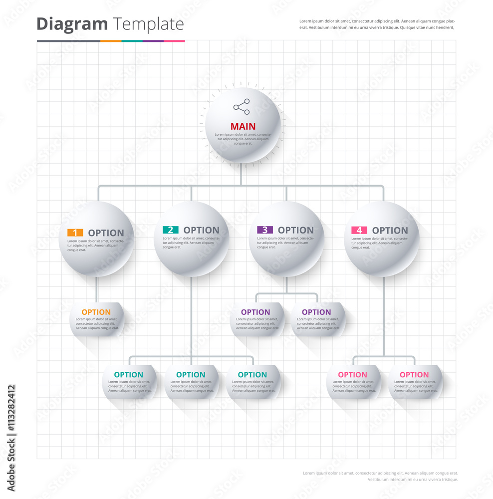 Diagram Template, Organization chart template. flow template, bl Stock ...