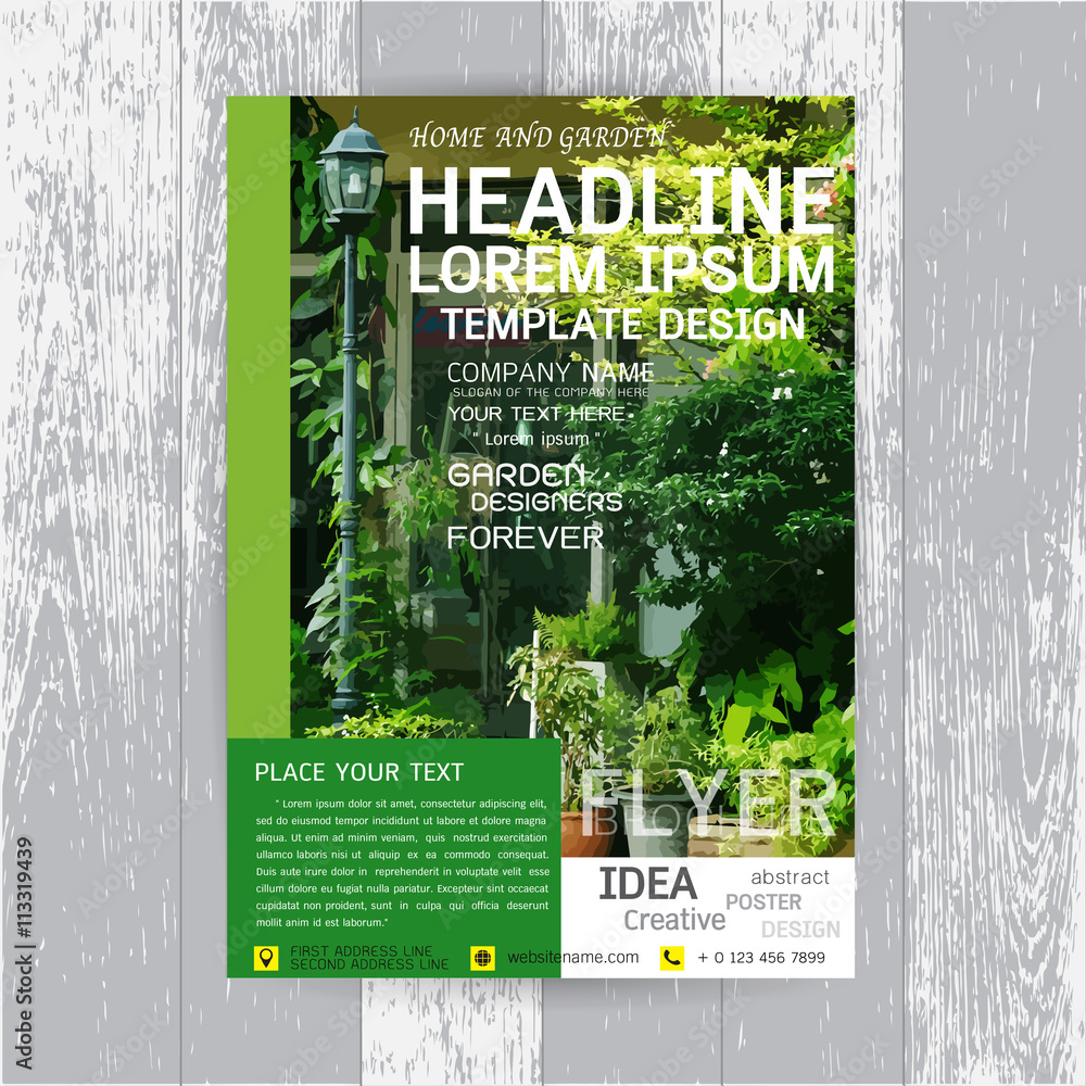 brochure, flyers, poster, design layout template in A4 size with Stock ...