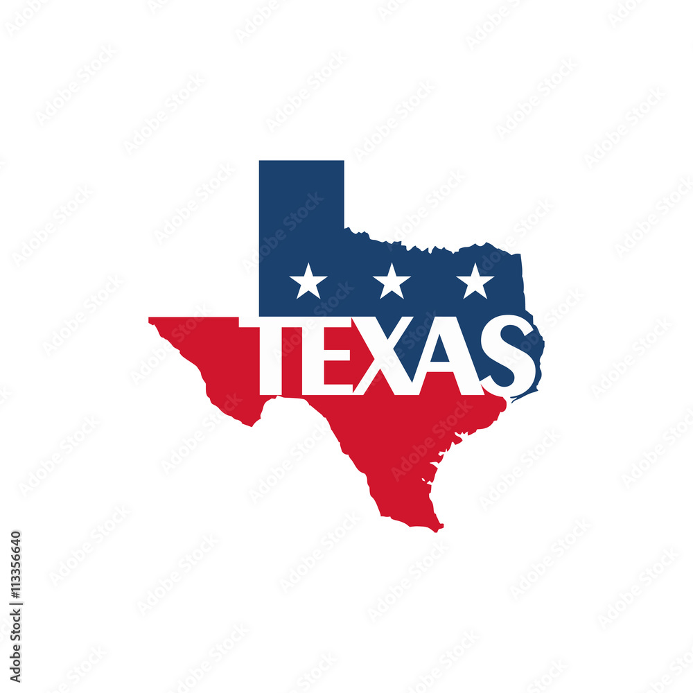 Star Texas Map Logo Icon Symbol Graphic Illustration Stock Vector ...