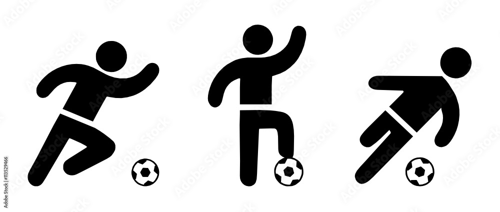 Stock-Vektorgrafik „Fußballer Icon“ | Adobe Stock