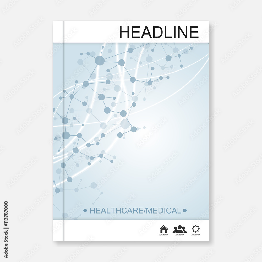 Science vector background. Modern vector templates for brochure, flyer ...