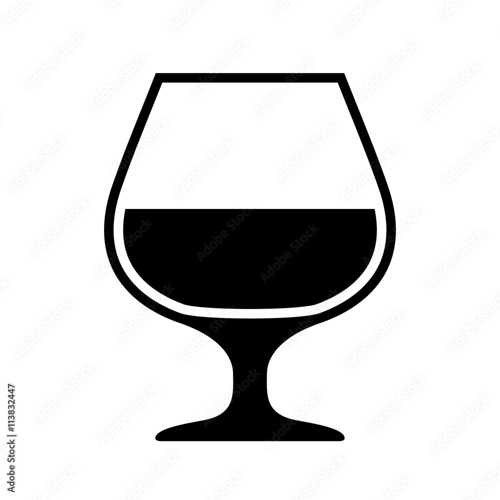 Alcohol cognac glass icon Stock Vector | Adobe Stock