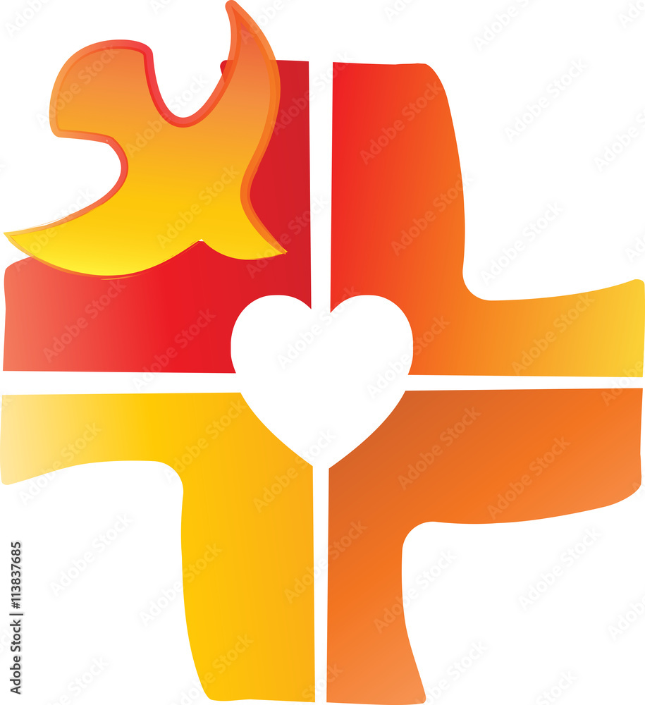 The Holy Spirit Fire And Cross