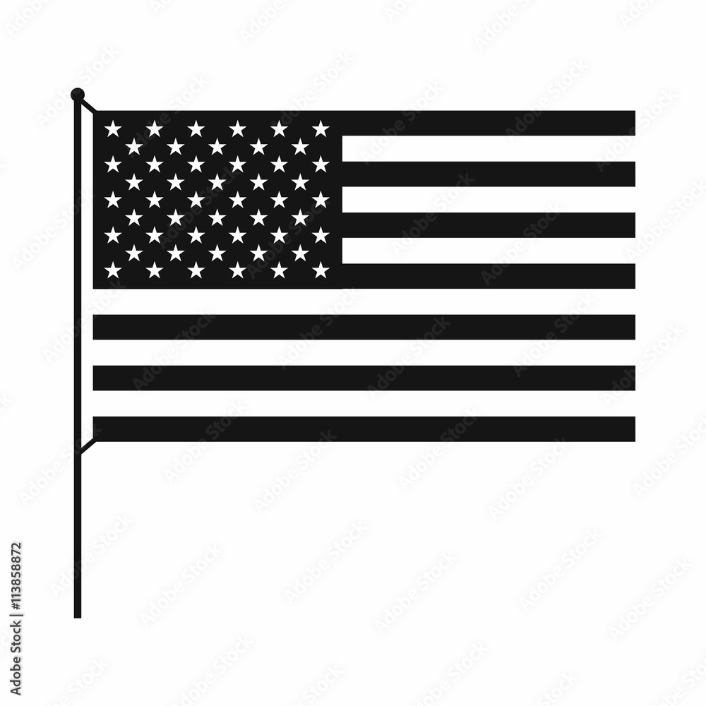 American flag icon, simple style Stock Vector | Adobe Stock