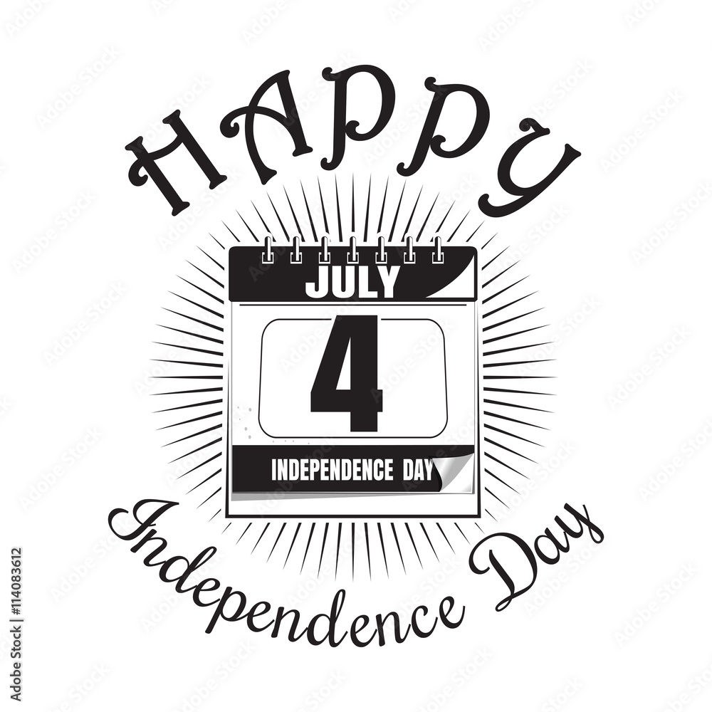 Fourth of July. Calendar with date - 4th of July. Independence Day icon ...
