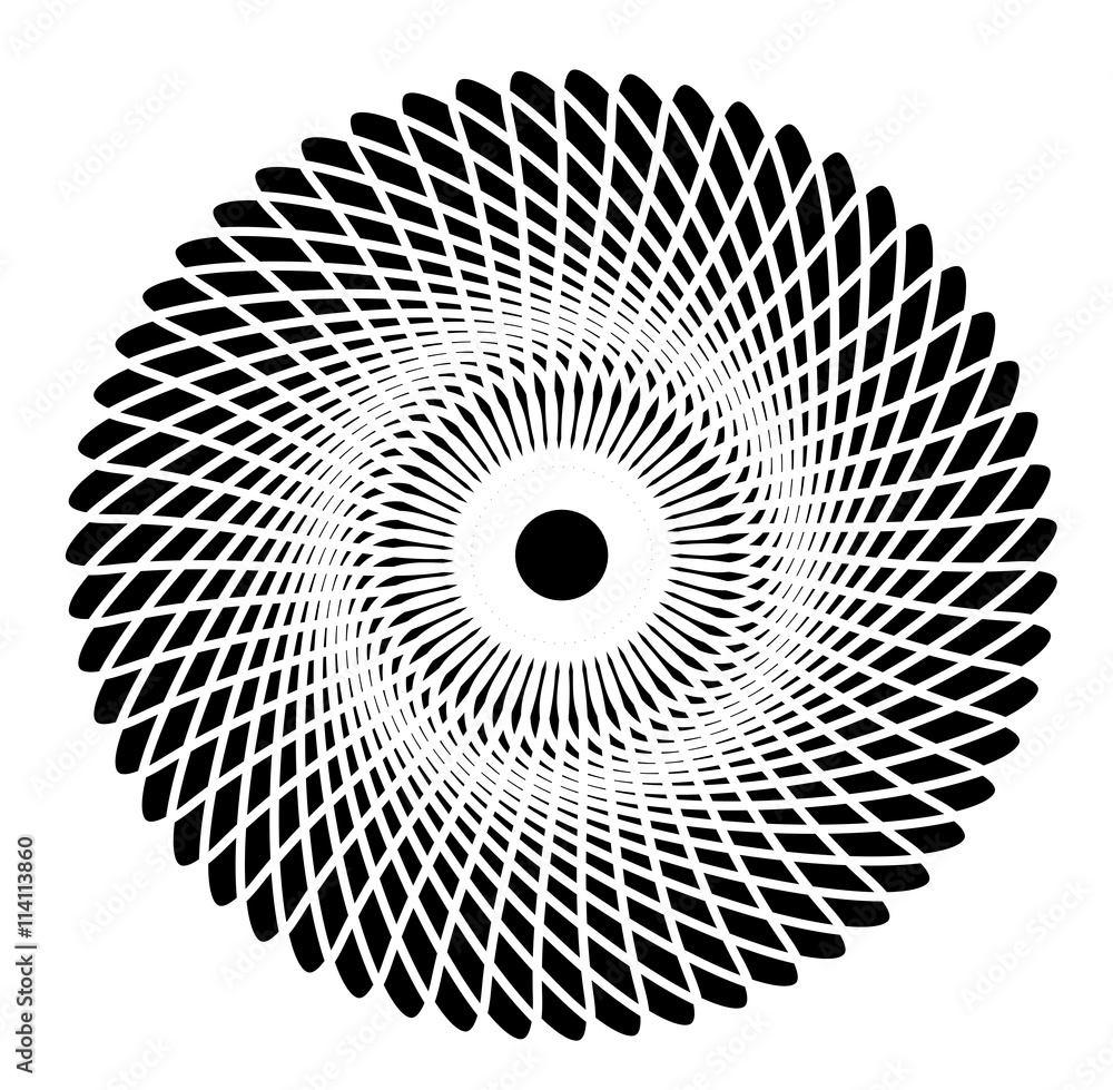 Geometric optical illusion circle pattern Stock Vector | Adobe Stock