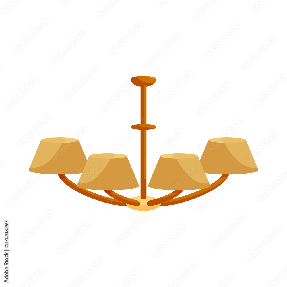 Chandelier icon in cartoon style Stock Vector | Adobe Stock